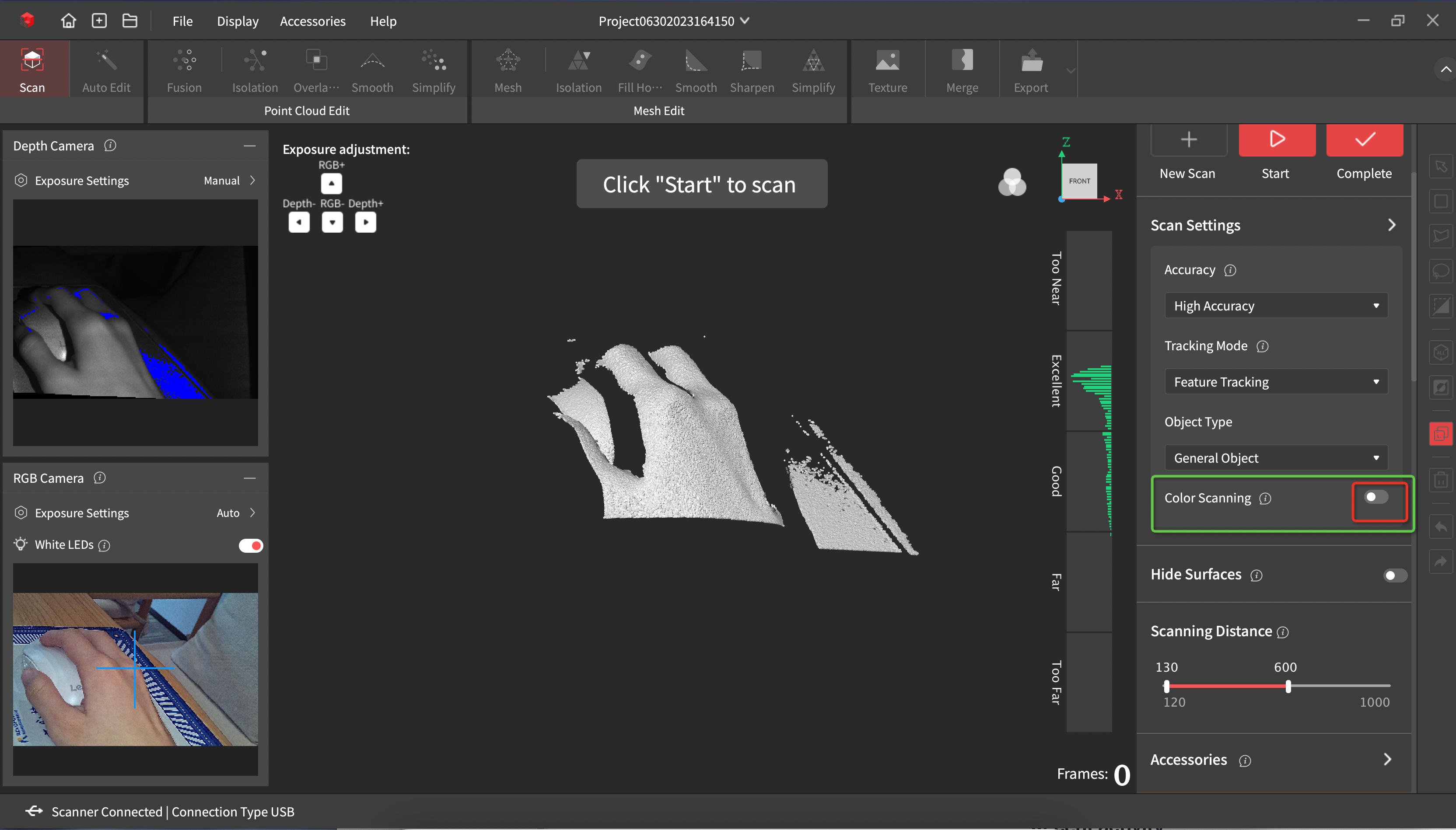 Why Texture feature is not accessible in Revo Scan? – Revopoint 3D Support