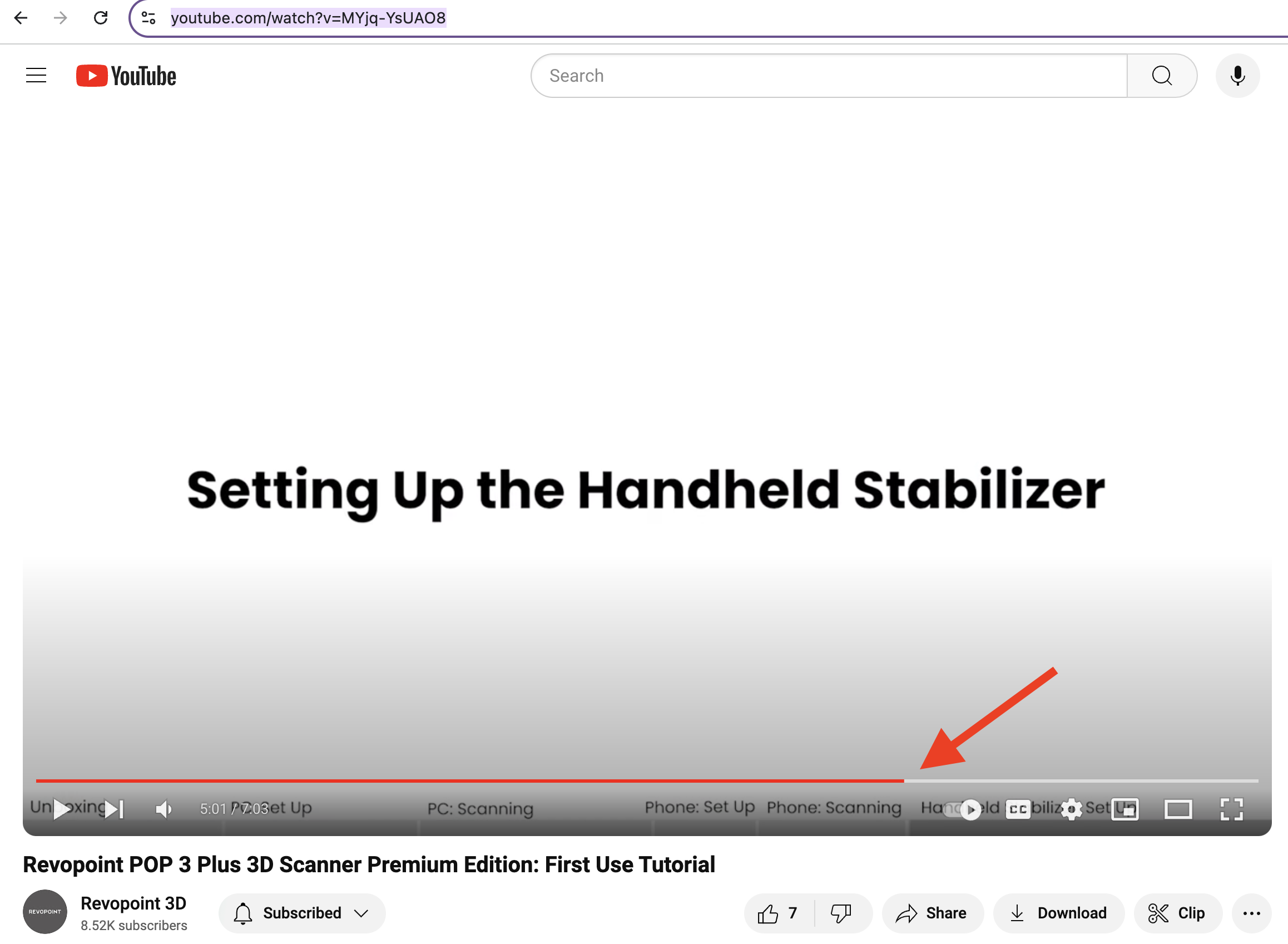 How do I use the handheld stabilizer? – Revopoint 3D Support
